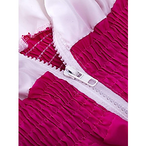 VOIKERDR Women Colorblock One Piece Outfits Set High Waist Pants Long Sleeve Zipper Front Windbreaker Jumpsuit Pink XXL