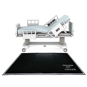 Secure Waterproof Bedside Safety Floor Mat for Elderly Fall Prevention, Extra Large 72"x38"x1", Glow Strips for Night Visibility, Handicap Non-Slip Beveled Edge Fall Mat