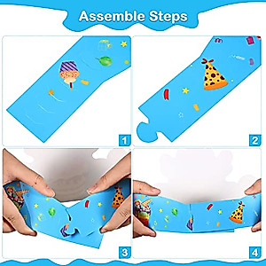 30 Packs Birthday Crowns Party Hats Colorful Birthday Hats and 32 Pcs Happy Birthday Rubber Bracelets Colored Silicone Stretch Wristbands for Kids Family Birthday Classroom School VBS Party Supplies