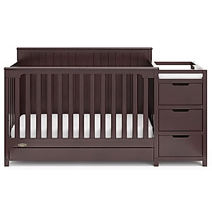 Home Square 2-Piece Set with Crib & 4 Drawer Chest in Espresso