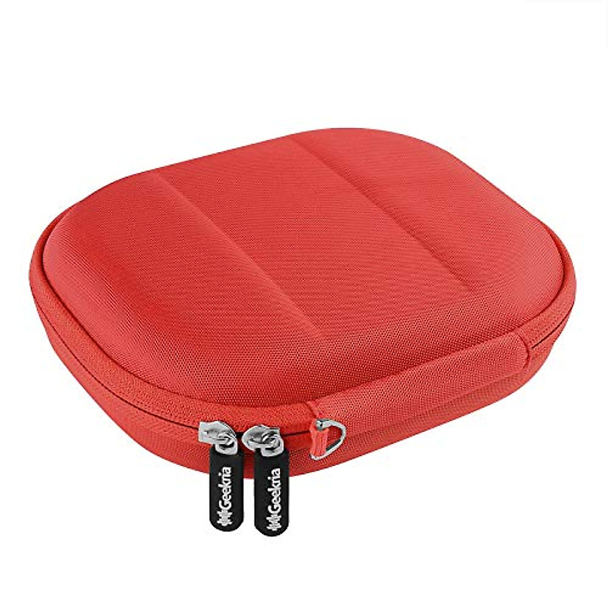Geekria Shield Headphones Case Compatible with Sony MDR-ZX300, MDR-ZX310, MDR-XB200, MDR-ZX100, MDR-ZX110 Case, Replacement Hard Shell Travel Carrying Bag with Cable Storage (Red)