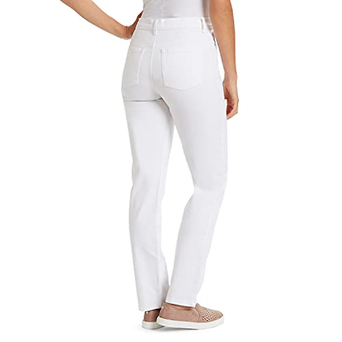 Gloria Vanderbilt womens Amanda Classic High Rise Tapered Jeans, Vintage White, 18 US Wide