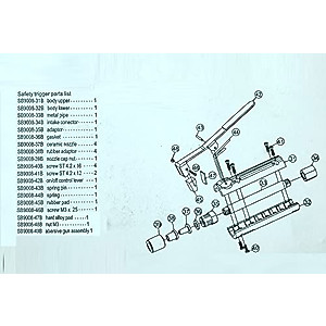 Sand Blaster Gun Contains 4pcs Ceramic Tips Abrasive Blaster Gun Nozzles Remove Paint,Stain,Rust,Grime on Surfaces