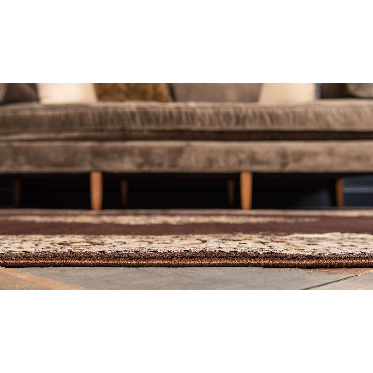 Unique Loom Reza Collection Traditional Persian Style Area Rug, 9 x 12 ft, Brown/Ivory