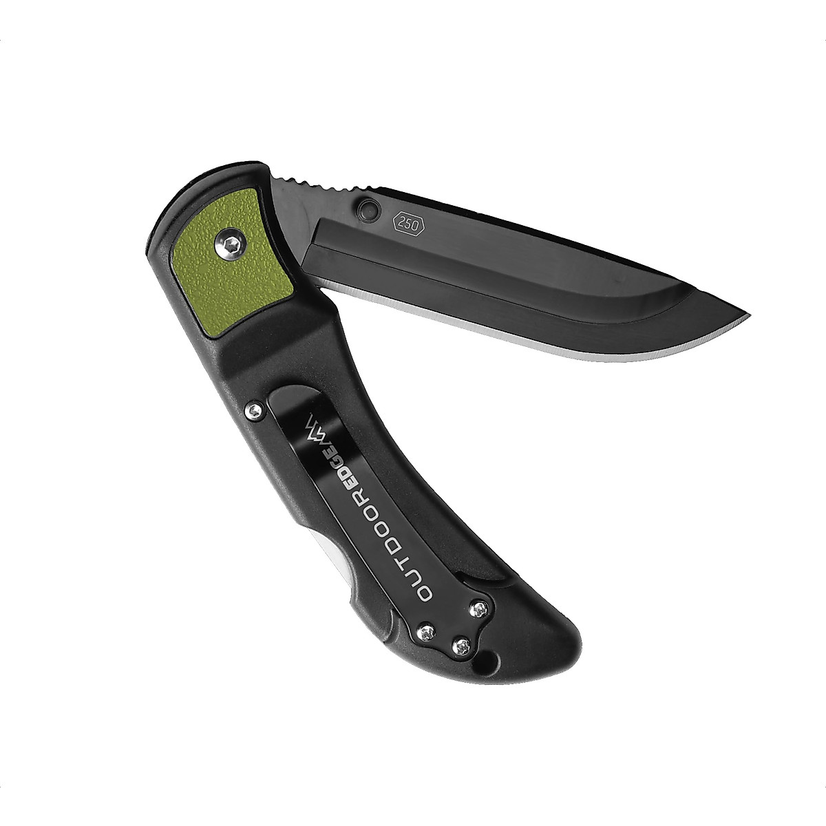 OUTDOOR EDGE Razor EDC Lite Folding Pocket Knife with Clip | Compact 2.5” Replaceable Blade Knife with RazorSafe Blades | Perfect Small Knife for Men, Women, Work & Camping (Green, 2 Black Blades)