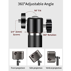M MIMMU Desktop Projector Stand - Use on Table in Bedroom Living Room Office - Adjustable Height 11.6" to 17.3"