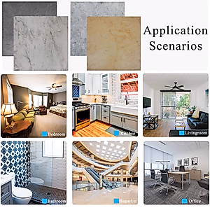 Norine Peel and Stick Floor Tile 12 x 12 Inch Self Adhesive Marble Vinyl Flooring Waterproof Removable Sticker Tiles for Bedroom Bathroom Kitchen, 10 Pack