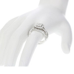 Vir Jewels 1 cttw Diamond Wedding Engagement Ring Set 14K White Gold Composite Bridal Size 7