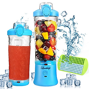 ortable Blender,22 Oz Mini Blender for Shakes and Smoothies,Personal Blender with Rechargeable USB,Fruit,Smoothie,Baby Food Mixing Machine Blender With 6 Blades,for Home,Kitchen,Travel,Sports (blue)
