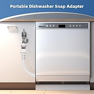 2pcs Portable Dishwasher Faucet Adapter, Sink Faucet Adapter Connection for Dishwasher, Can Be Used As Faucet Aerator, 15/16-27 Male Outside and 55/64-27 Female Inside, Chrome