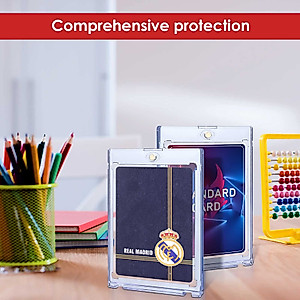 5 ct Magnetic Card Holders for Trading Cards, 35 pt Hard Cards Sleeves Case fit for MTG Cards, YUGIOH Cards, Standard Cards, Sports Cards, Baseball Cards Toploaders