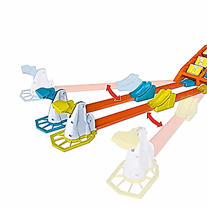 Hot Wheels Action Launch Across Challenge, Game Style Competition, 2 tracks, 2 Launchers, 2 Ramps, Ages 4 Years and Older