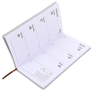 MAGICLULU 2024 Agenda Book Yearly Schedule Notepad Yearly Planner Notebook Yearly Notebook Monthly Planner Notepad Writing Notebook Multifunction Dividing Line Office Imitation Leather