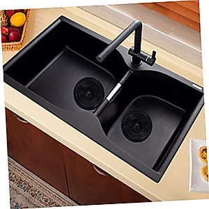 Gadpiparty 4 Pcs Silicone Bathtub Plug Sink Drain Stopper Floor Drain Cover Pink Cauldron Mug Bathtub Drain Stoppers Kitchen Drain Covers Bathtub Silicone Drain Plug Black