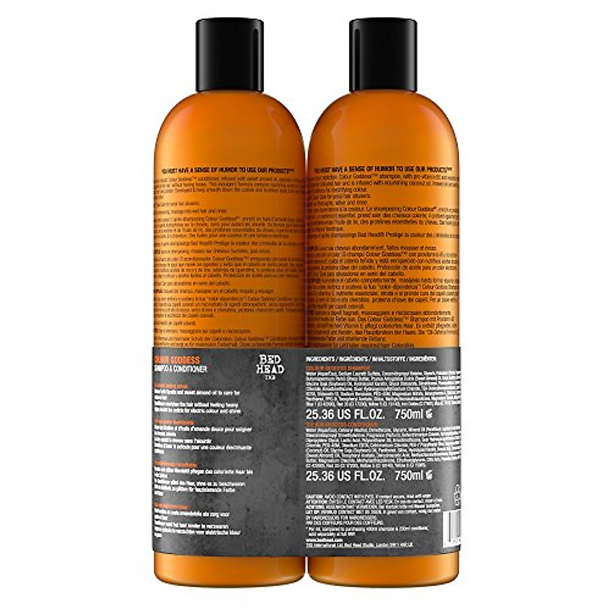 Bed Head By TIGI Colour Goddess Shampoo And Conditioner For Coloured Hair 25.35 Fl Oz 2 Count