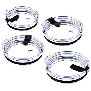 Spill Proof Lid With Straws For 30 oz YETI Rambler,SOEOR Tumbler, Ozark Trail Cup And Other Brands Vacuum Insulation Stainless Steel Tumblers 30oz