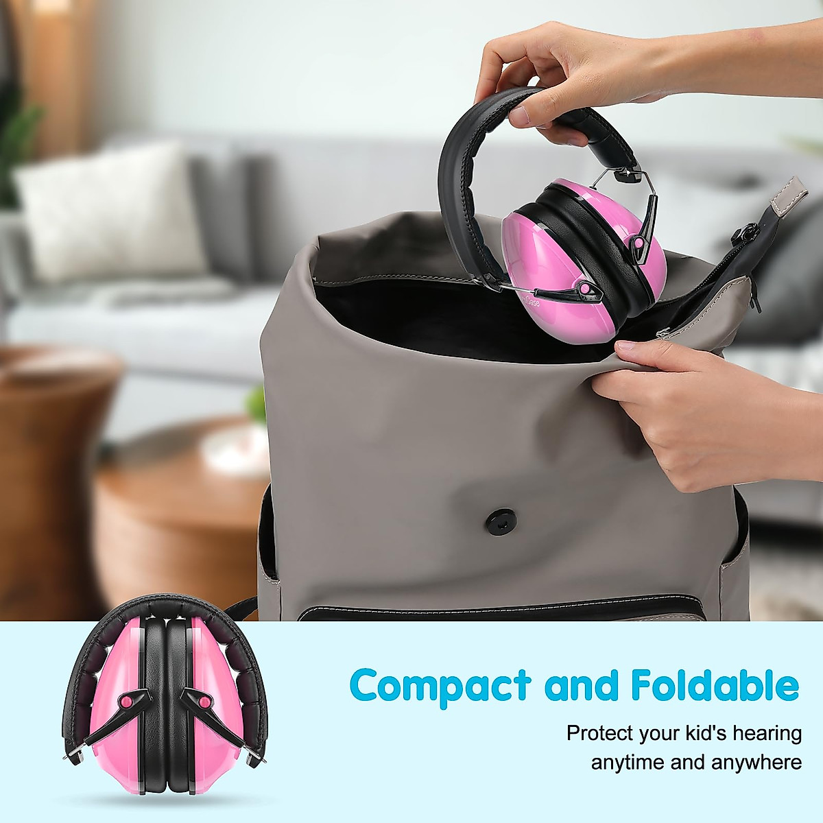 ProCase Noise Cancelling Headphones for Kids Toddler, SNR 27dB Noise Reduction Ear Muffs, Kids Ear Protection for Fireworks Autism, Sensory Headphones for Autistic Kids -Pink