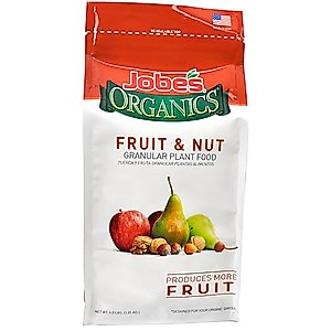 Jobe’s Organics Granular Garden Fertilizer, Easy Plant Care Fertilizer for Fruit and Nut Plants and Trees, 4 lbs Bag