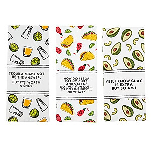Mud Pie Fiesta Hand Towel, Tequila, 16.5" x 26"