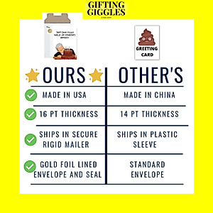 GIFTING GIGGLES Funny Joe Biden Birthday Card | Political Birthday Cards | Great President Gag Gift for 30th 40th 50th 60th 70th 80th 90th | Comes with Presidential Seal - MADE IN USA