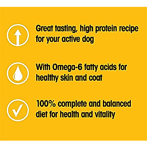 PEDIGREE High Protein Adult Dry Dog Food Beef and Lamb Flavor Dog Kibble, 17 lb. Bag