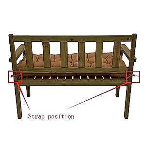 SUMURI Indoor/Outdoor Waterproof Bench Cushion, Tufted Loveseat Cushion for Patio Furniture,Non-Slip Bench Pads with Ties(Color:Dark Green)