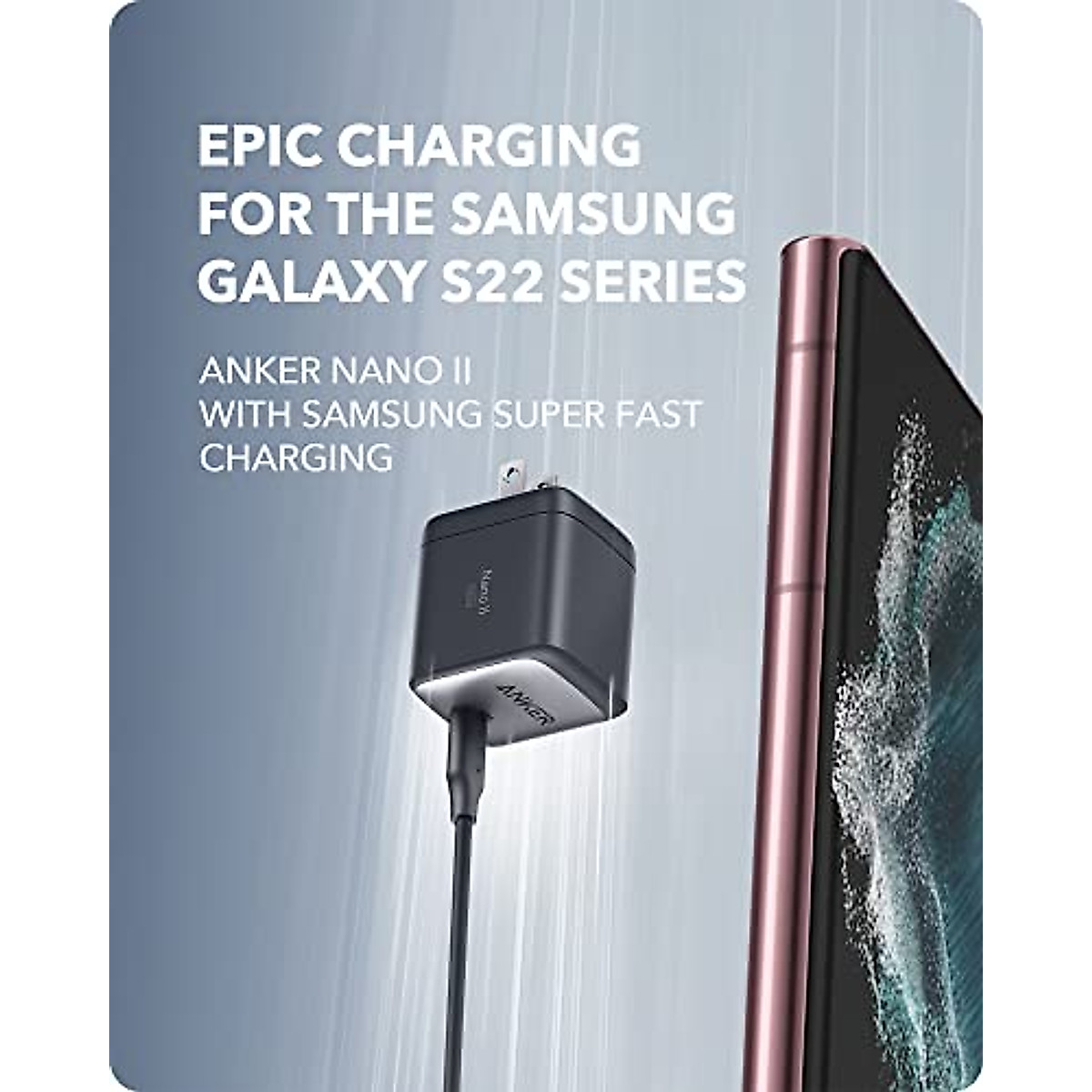 Anker USB C Charger, 713 Charger (Nano II 45W), GaN II PPS Fast Compact Foldable Charger for MacBook Pro 13, Galaxy S22/S22+/S22 Ultra/S21, Note 20/10, iPhone 13/Pro/Pro Max, Steam Deck, and More