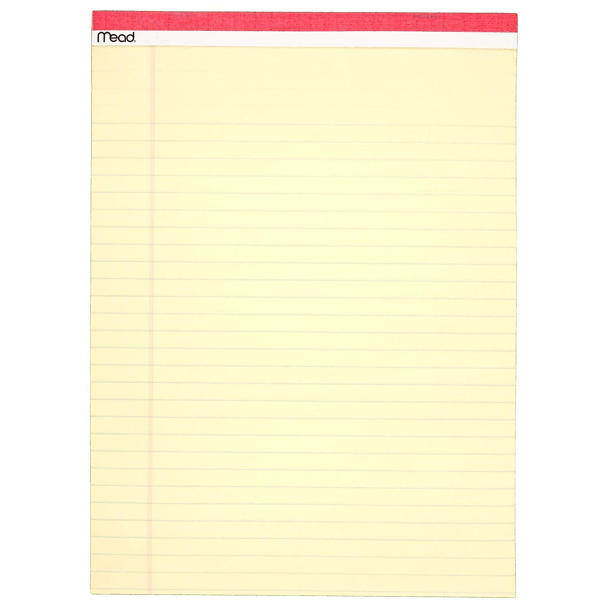 Mead Legal Pad Writing Pads, Wide Ruled, Great for Use as Home Office Supplies, Memo Pads, Note Pads, or Steno Pads, 8-1/2" x 11-3/4", 50 Sheets, Letter Writing Canary Paper, 3 Pack (59386),canary yellow