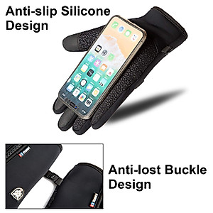 GORELOX Winter Gloves for Men Women,Cold Weather Thermal Glove Windproof Water Resistant,Keep Warm Touch Screen Gloves for Cycling Running Driving