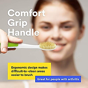 MOUTHWATCHERS Dr Plotkas Extra Soft Flossing Toothbrush Manual Soft Toothbrush for Adults, Ultra Clean Toothbrush, Good for Sensitive Teeth and Gums, Multicolor, 8 Pack