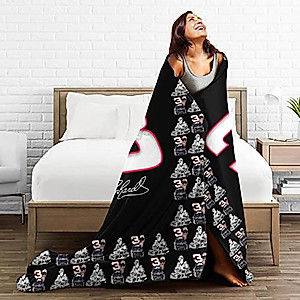 DUMIEOKULA Blanket Flannel Fleece Plush Blanket Throw - Super Soft Warm Lightweight Microfiber Blanket for Chair, Sofa, Couch, Camping, Travel, Black, 50''x40''