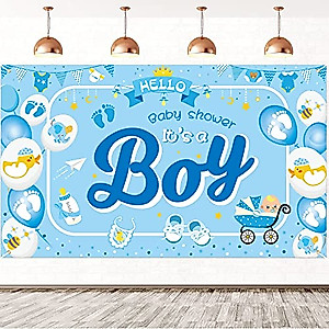 DPKOW It's a Boy Banner for Boy Baby Shower Decoration, Baby Shower Indoor House Decoration, Baby Shower Backdrop Decoration Wall Room Baby Shower