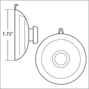 Clip Strip 12 Pack Suction Cups, Heavy Duty Super Sucker Suction Cup Without Hook, 1.75" Diameter, 4 pounds Downward Weighted Rate, Display Signage in Retail, Ideal for Home, Office, & Retail Stores