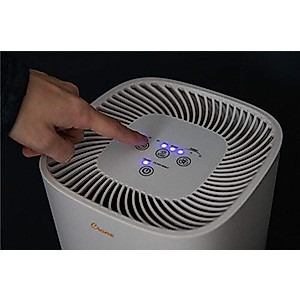 Crane Air Purifier with True HEPA Filter, Germicidal UV Light, 250 Sq Feet Coverage, Timer Function, Sleep Mode, Washable Particle Filter, EE-5067