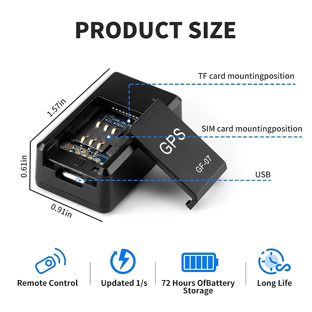 GPS Tracker for Vehicles,No Subscription,Free App for Cars,Tracker Device for Vehicles,Unlimited Distance US,Small Portable Real time Mini Magnetic for Cars, Kids, Elderly, Wallet, Luggage