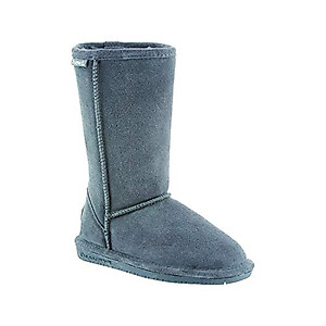 BEARPAW Emma Tall Youth Boot,Charcoal,4 M US Big Kid