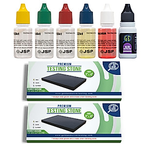 Gold Silver Jewelry Tester Appraisal Kit 10K 14K 18K 22K 24K Test Precious Metals 999 925 Scrap