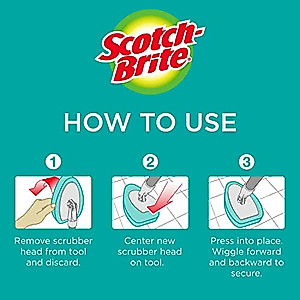Scotch-Brite Non-Scratch Tub & Tile Scrubber Refill Pads, Pack of 6