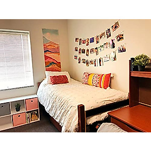 328 Feet Natural Jute Twine with 100 Pcs Mini Natural Wooden Clothespins Photo Pegs Craft Pictures Clips