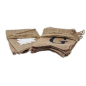 Mandala Crafts Happy Thanksgiving Banner Flag from Burlap for Holiday, Fall, Party Decoration