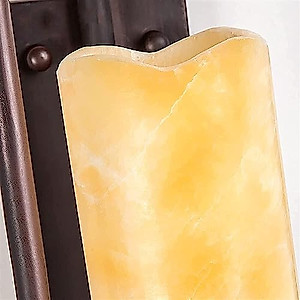 BAUFAS Wall Sconce Light Fixture Waterproof Wall Sconce Light Fixture Wrought Iron Marble Candle Outdoor Wall Mount Light Exterior Wall Sconce Lighting Waterproof Stairs Porch Lights Fixtures