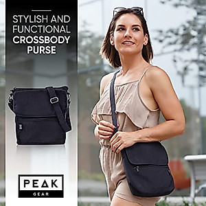 Nylon Crossbody Purse - Hidden RFID Pocket - Includes Lifetime Lost & Found ID