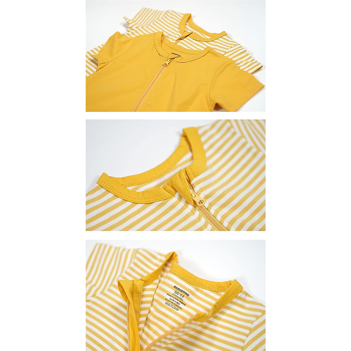 Teach Leanbh Baby Boys or Girls 2 Pack Pajamas Cotton Short Sleeve Zipper Romper Jumpsuits Sleep and Play 3-24 Months (Green, 18-24 Months)