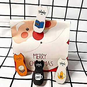 4pcs Mini Wooden Cute Cat Clothespin Clips Food Storage Bag Seal Clamp Clothes Pegs