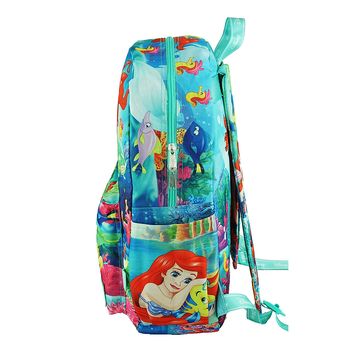 Disney The Little Mermaid - Ariel Deluxe Oversize Print Large 17.5" Backpack with Laptop Compartment - A19608