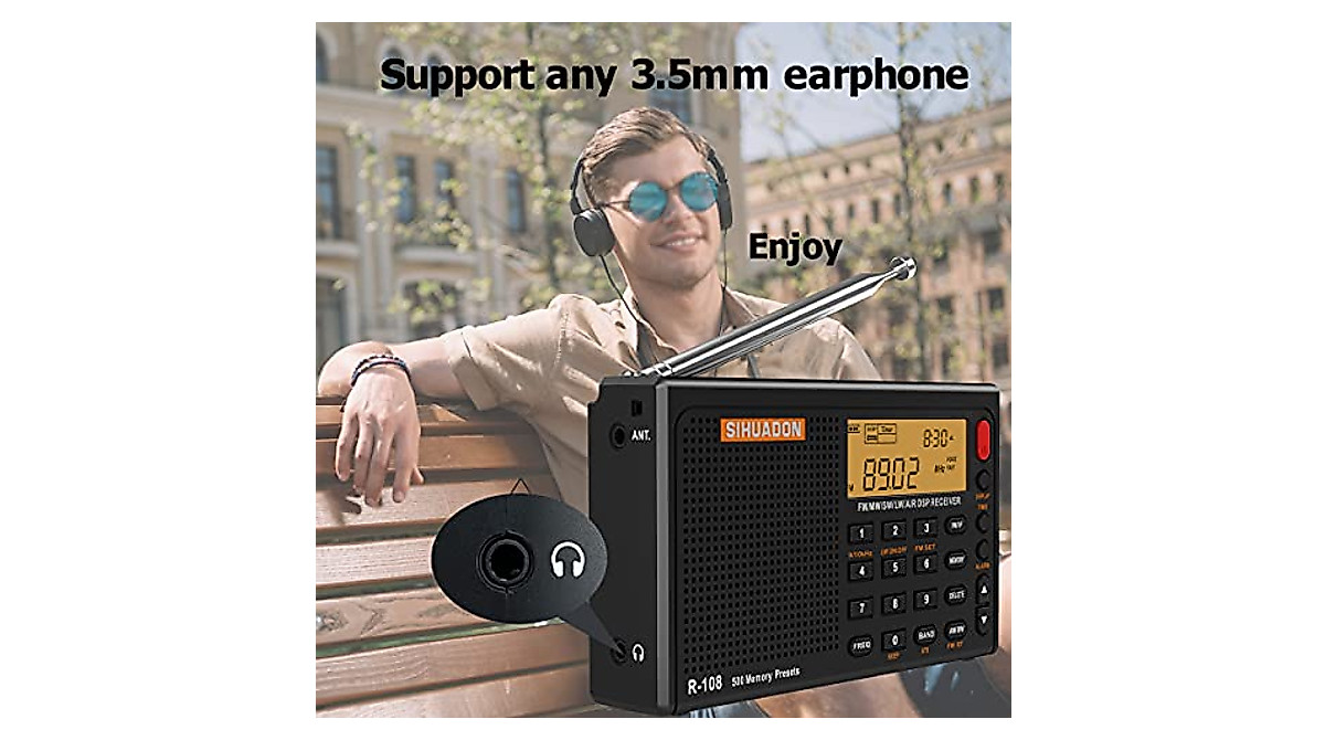 Portable RADIWOW R108 Radio for Travel & Enjoyment | Full Spectrum AM ...