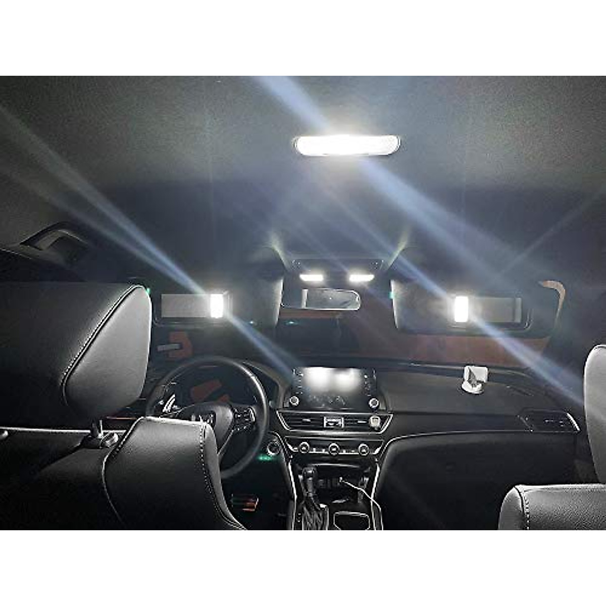 D15 Lighting LED Interior Light Kit for 2018-2022 Honda Accord 6000k White Map Dome Trunk Vanity Mirror Bulbs (6 Pieces)