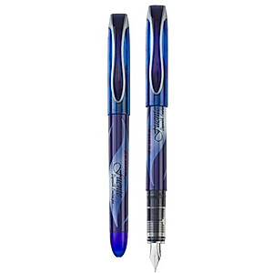 Zebra Pen Fuente Disposable Fountain Pen, 0.6mm Point, Blue Ink, 12-Pack