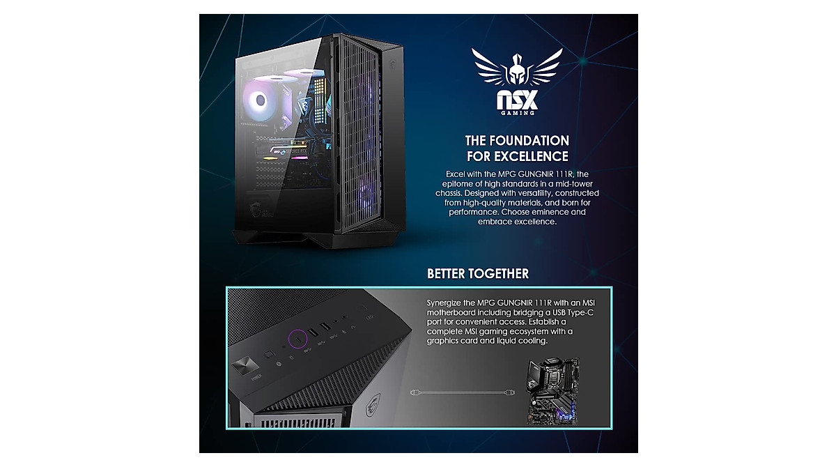 NSX GAMING PC: Ryzen 7 5700X RTX 3060 Gaming Desktop