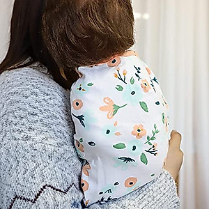 Hooyax Swaddle Blanket for Baby Boys and Girls, Cotton Swaddle Wrap Adjustable Sleep Sack for Newborn Baby, 3 Pack, Pink+Green+Floral Large(3-6 Months)